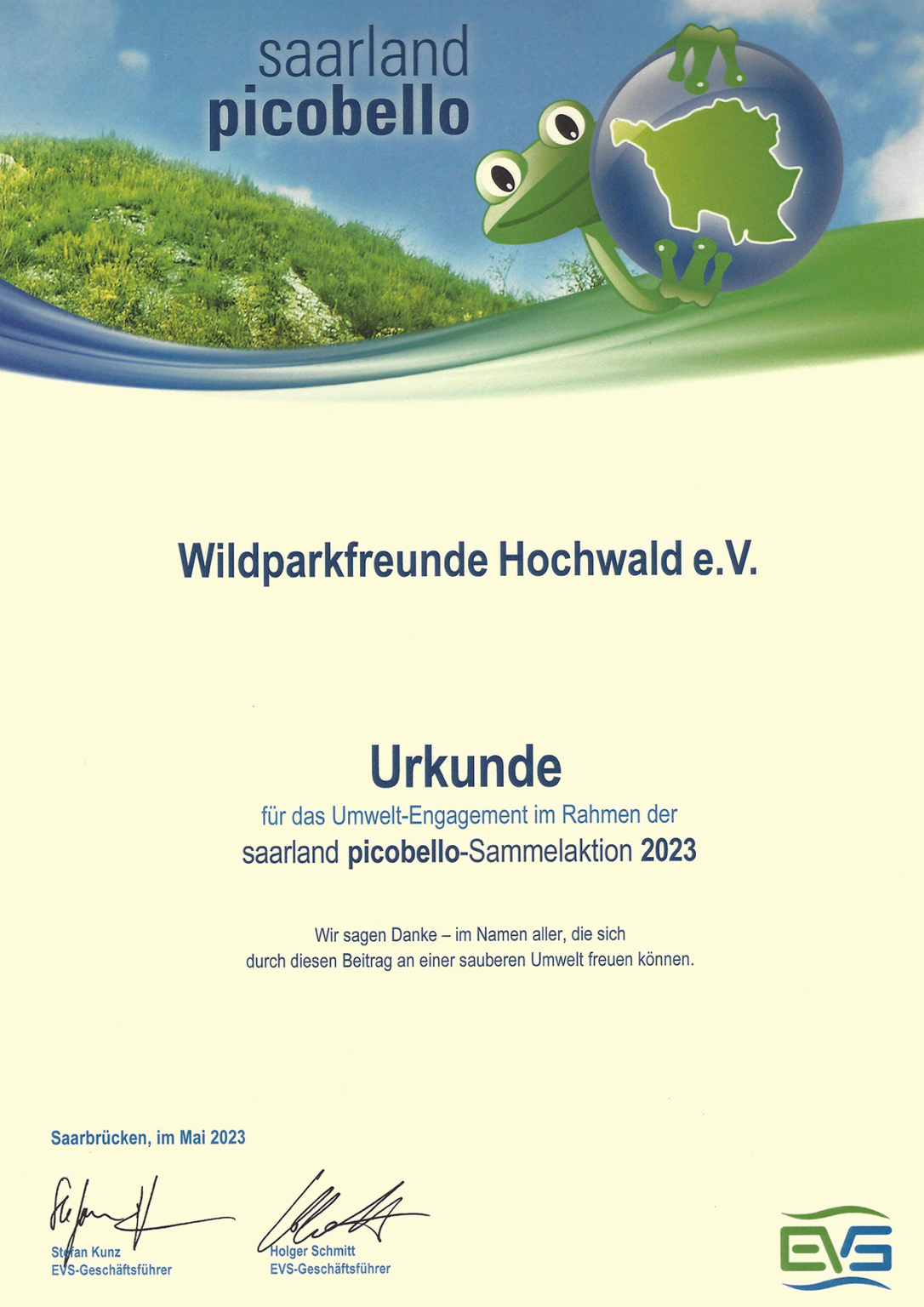 weitere Picobello Aktion im Wild- Wanderpark 07.07.2023 ...